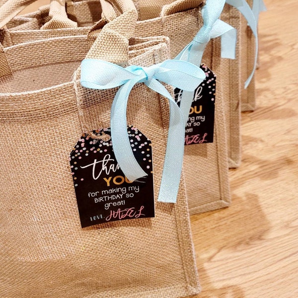 EDITABLE Confetti Birthday Favor Tag, Editable Favor Tag, Girl Birthday ...