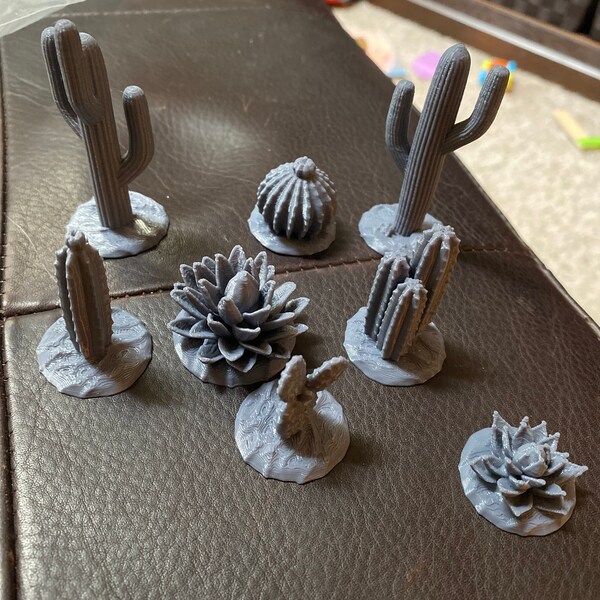 Scorching Sands Desert Cactus Set Dnd Miniature Terrain for Dungeons ...