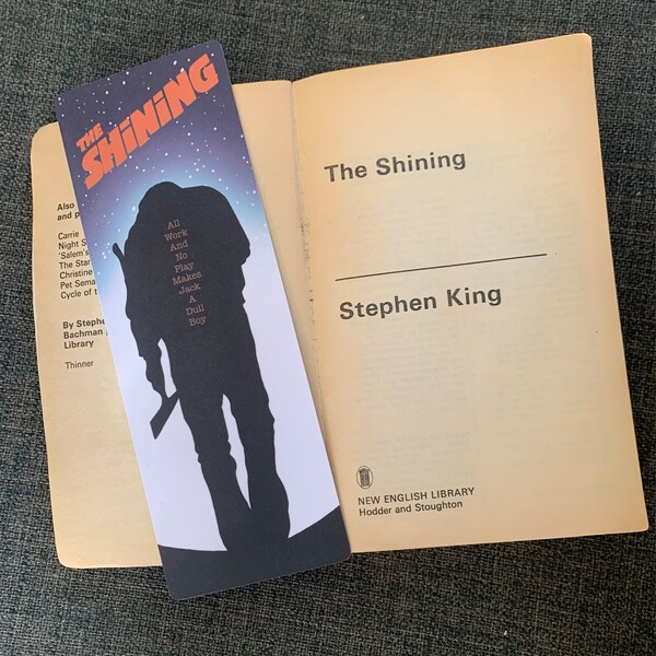 The Shining Bookmark, Digital Download Only, Stephen King, Horror ...