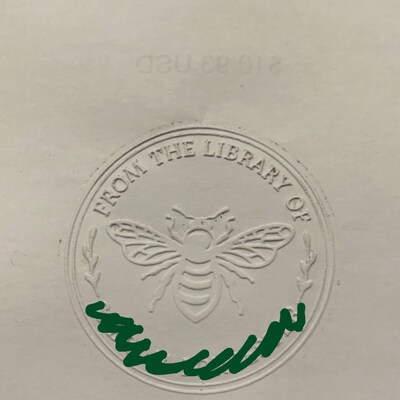Book Embosser Modern Embosser From the Library of This Book Belongs to ...