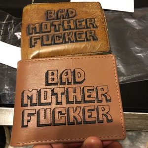 The Original BMF® Bad Mother Fcker Brown Leather Wallet 100% | Etsy