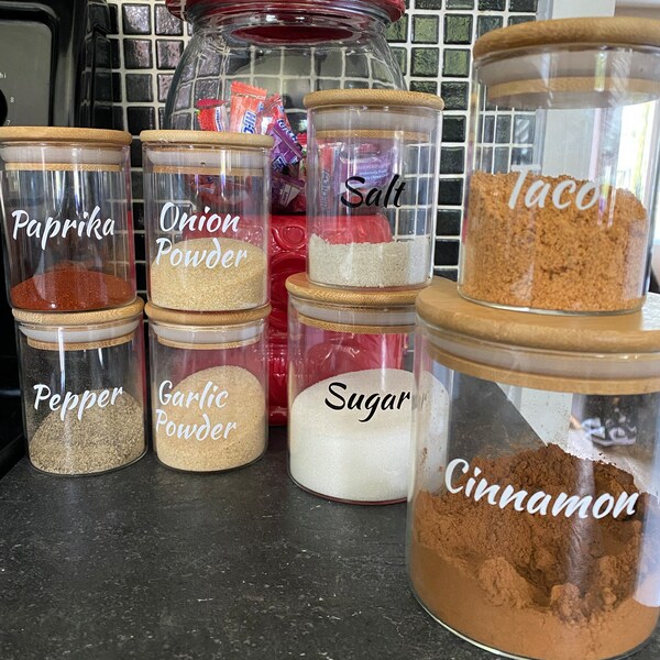 Spice Jar Labels | Spice Jar Labels, Herb and Spice Jar Decals | Vinyl ...