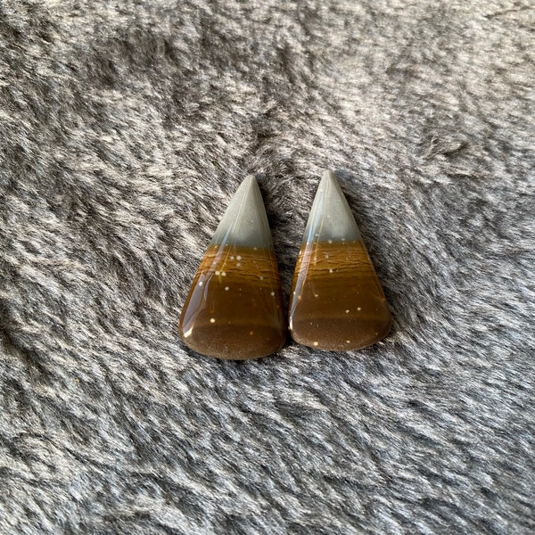 Banded Agate Fancy Shape Matching Pair for Jewelry Making,,, 28X13X5 Mm ...