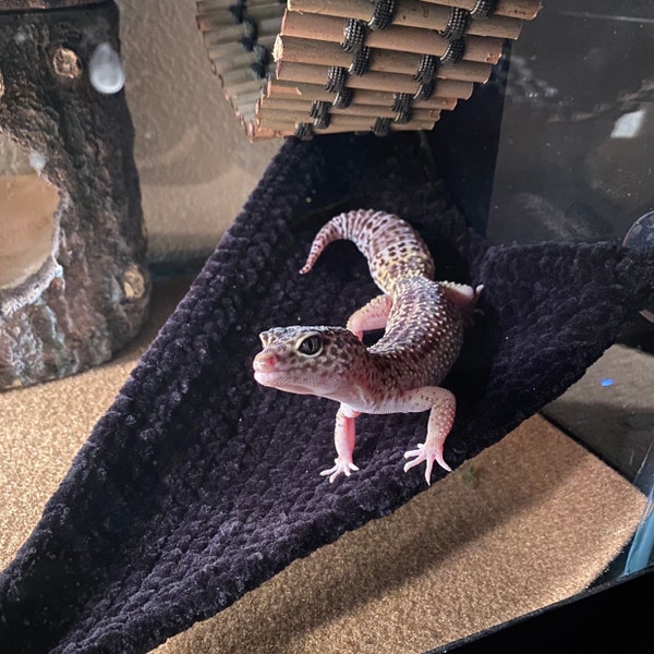 Leopard Gecko Hammock, Small Reptile Hanging Hammock Ledge, Crochet ...