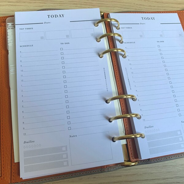 PERSONAL RINGS Habit Tracker, PRINTABLE Planner Insert, Monthly Weekly ...