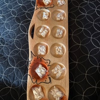 Premium Sungka Game Board With Shells, Sungkaan Wooden Board Made in ...