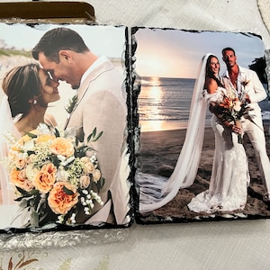 Slate Wedding Photo PERSONALIZED Photo on Rock Slate Makes Beautiful ...
