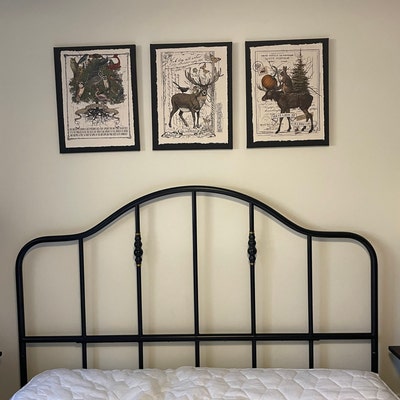 Artisan Moose and Rabbit 44X60 Canvas Wall Tapestry. - Etsy