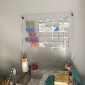 Clear Acrylic Memo Board Floating Message Board Blank Dry Erase Board ...