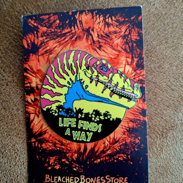 Dilophosaurus Paleo Punk Jacket Patches, Natural History Paleoart ...