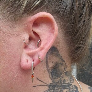 Peridot Cartilage Clicker Hoops 16G/18G/20G Peridot Nose Ring Helix ...