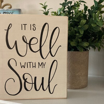 The Five Solas Hand Painted-lettered Script Sign Solid Wood Block ...