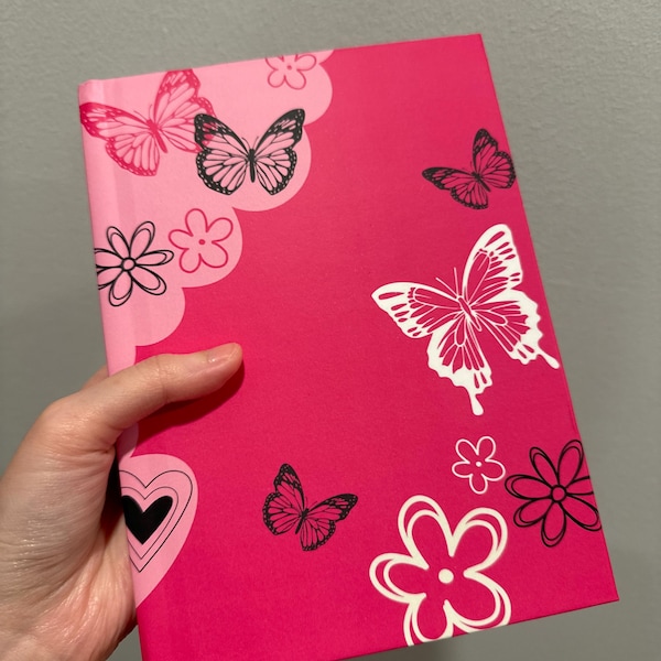 Pink Y2K Butterfly Journal Gift 2000s Diary Nostalgic Cute Notebook ...