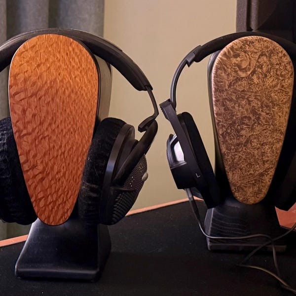 A Delightful Walnut Headphone Stand, Holder, Hanger | Hidden ...