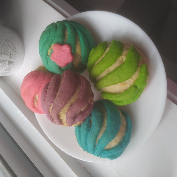 Mini Concha Stamp 2 Manteconcha Stamp / Concha Cupcake Cutter Wavy ...