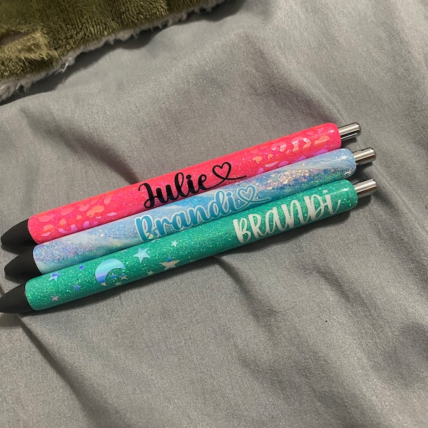 Pastel Glitter Pen: Milky Way Swirl, Handmade, Refillable Inkjoy Pen - Etsy