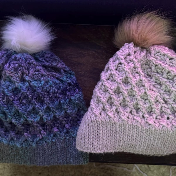Crochet Pattern - Remington Diamond Cable Hat / Toque / Beanie by ...