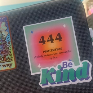 Angel Number Sticker Angel Number Gradient Affirmation - Etsy