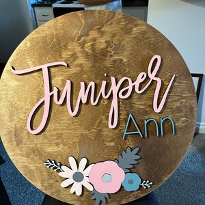 Custom Name Sign Round Sign Baby Name Sign Nursery Room - Etsy