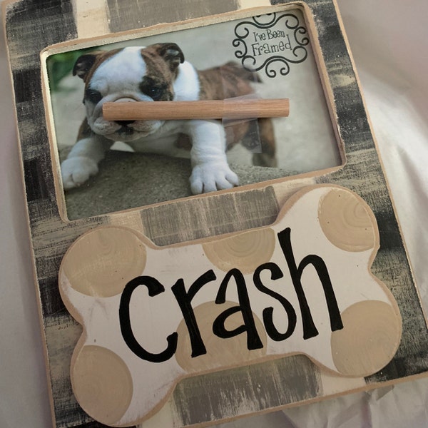 Dog Frame, Personalized Dog Frame, Dog Bone Frame, Dog Memorial Gift ...