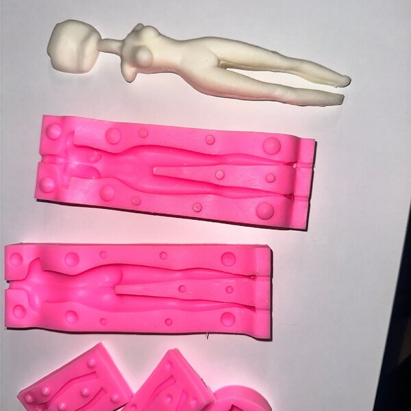 Bjd Female Human Body Full Body Mold, Flip Sugar Silicone Mold a ...