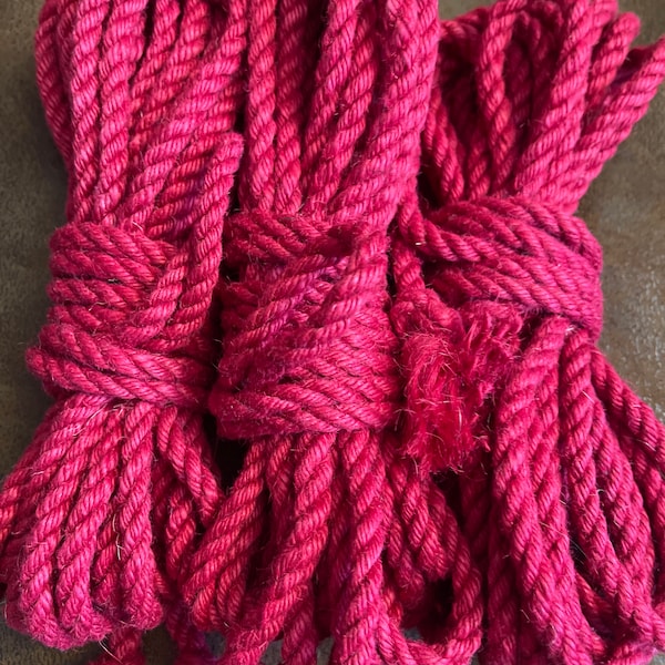 Jute Bondage Rope - Ruby Red - Etsy