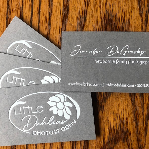 Custom Grey Business Cards, Calling Cards, Custom Design - Business ...