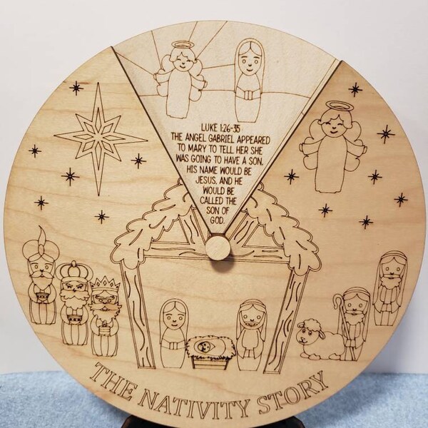 Fun Nativity Christmas Story Wheel Activity Laser Cut Digital File ...