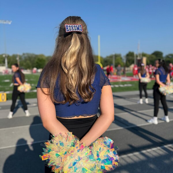 Custom Team Hair Piece Mascot Hair Piece Clip Cheer Pom Hair Piece ...