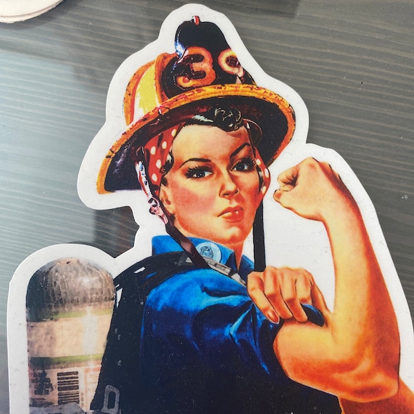 Rosie the Firefighter Sticker - Etsy