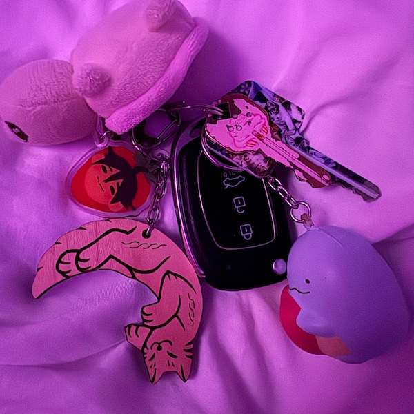 Interlocking Cat Trio Keychains - Family, Friendship, Poly Relationship ...