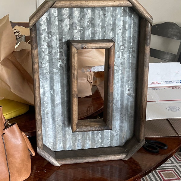 Large Metal Letters, 3D Rustic, Chunky Thick Metal Initials, Stained or ...