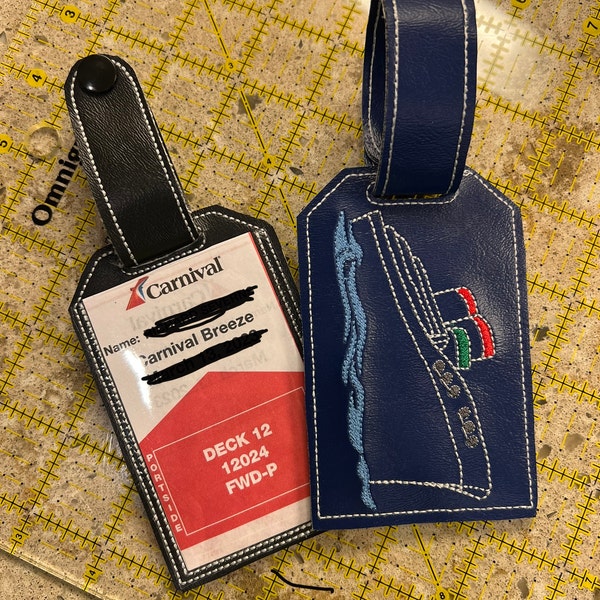 ITH Cruise Luggage Tags - With Strap - Ship - Boat - 4 X 4 and 5 X 7 ...