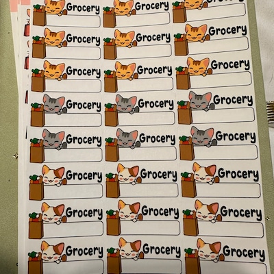 Kawaii Cat Workout Planner Stickers, Workout Reminders, Cute Planner ...