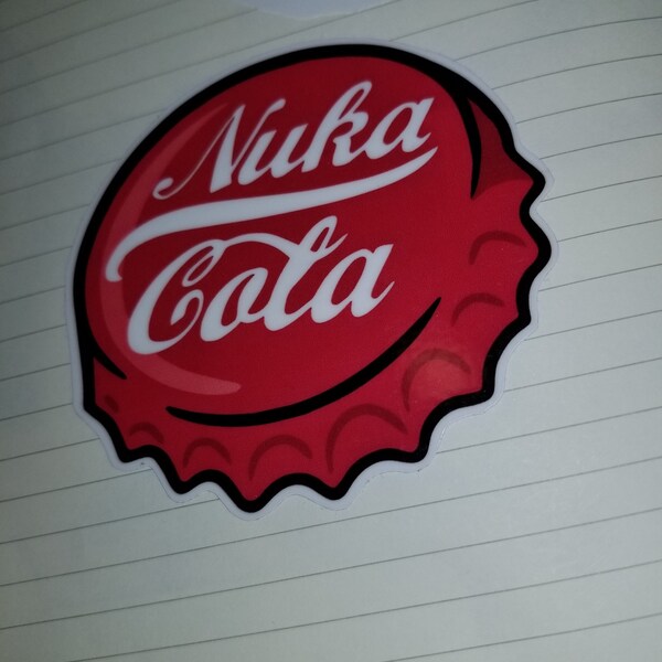 Gamer Stickers: Nuka Cola Bottle Cap | Water Bottle Sticker ...