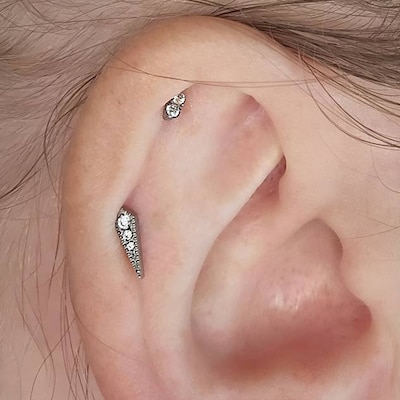 1.5mm Super TINY DISC Threadless Stainless Steel Piercing Tragus ...