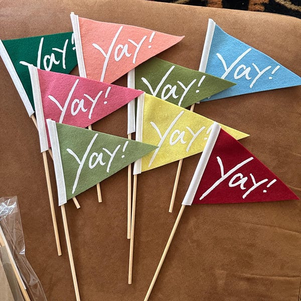 Custom Waving Hand Flag, Triangle Pennant Flag Party Favors, Solid ...
