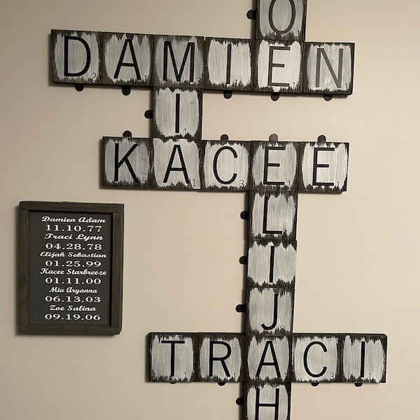 Personalized Date Sign With Names, Family Name and Birthday Sign ...