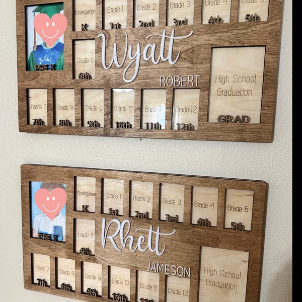 School Years Photo Frame, Senior Picture Gift, Preschool Graduation ...