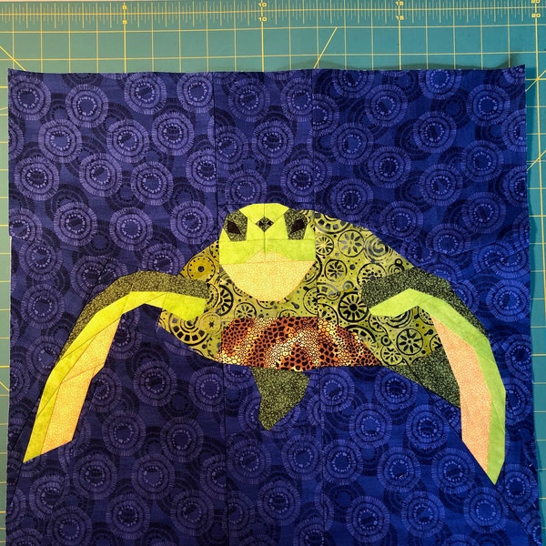 Sea Turtle - Foundation Paper Pieced Quilt Pattern - Reef Encounters ...