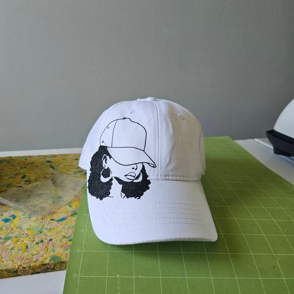 Afro Woman Cap Low Hat SVG, Beautiful African American Silhouette ...