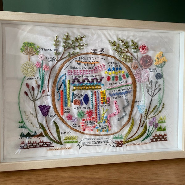 Original Dropcloth Embroidery Sampler - Etsy