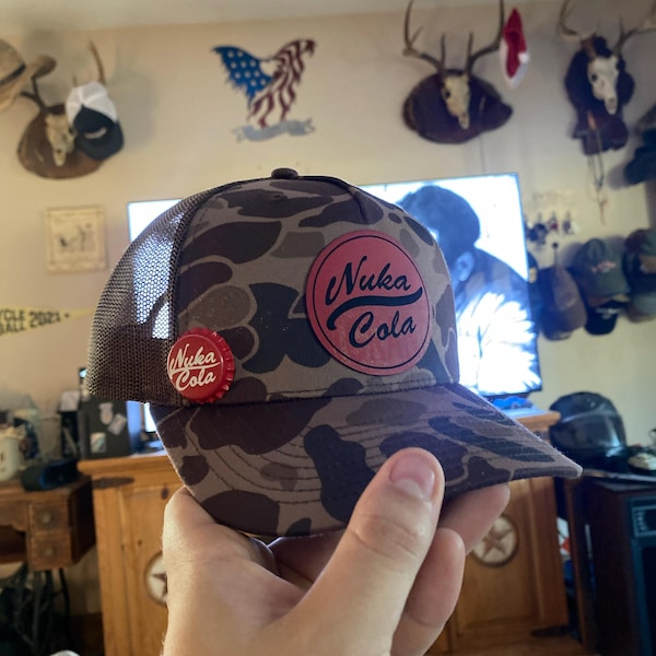 Fallout Nuka Cola Logo Hat | Fallout 3 Hat | Leather Patch Hat ...
