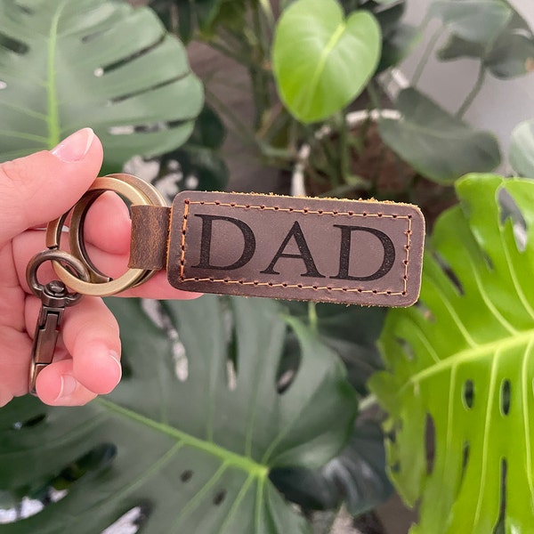 Personalized Dad Keychain, New Dad Gift, Engraved Dad Keychain, Fathers ...
