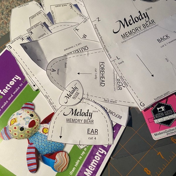 Melody Memory Bear by Funky Friends Factory - {paper Pattern} - Etsy