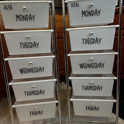 Days of the Week Label Set decals Only - Etsy