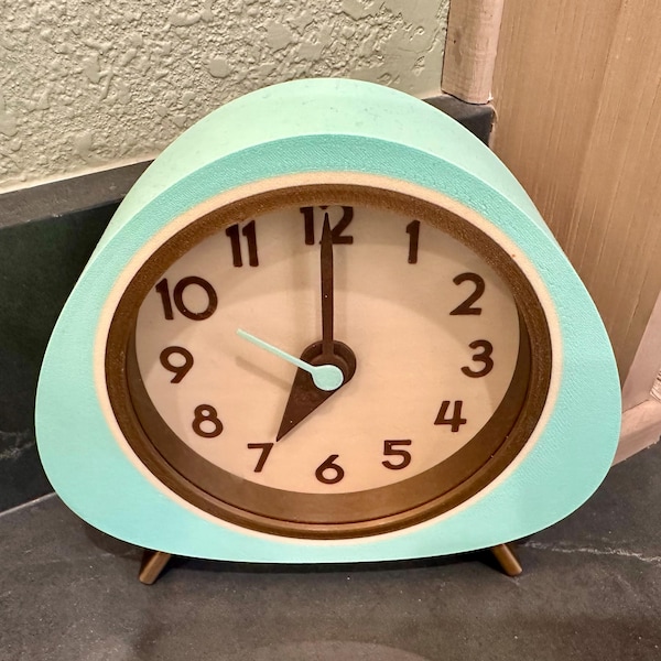 Pastel Pink, Mid Century Modern Desk and Table Clock | Unique Decor for ...