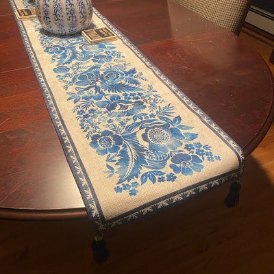 Oriental Style Table Runner Red Landscape Pattern Table Runner - Etsy