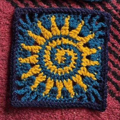 TANGLED Sun Crochet Square Pattern / PDF Written Pattern / English - Etsy