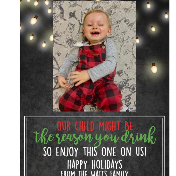 Christmas Gift for Teacher / Personalized Wine Bottle Label / Our Child ...